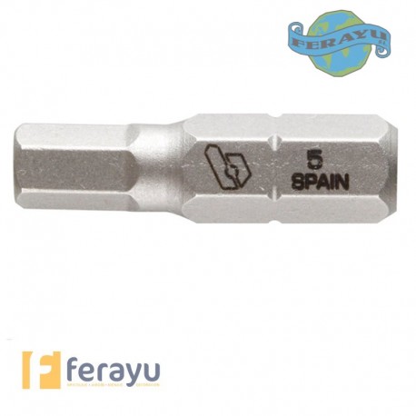PUNTA HEXAGONAL 2X25 MM 5 UD 1/4' - DESTORNILLADORES Y PUNTAS