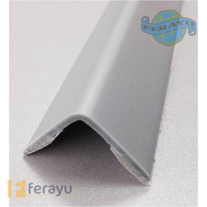 CANTONERA PVC ADH 25X25 ALUMI. 260 CM - MOLDURAS ANGULO